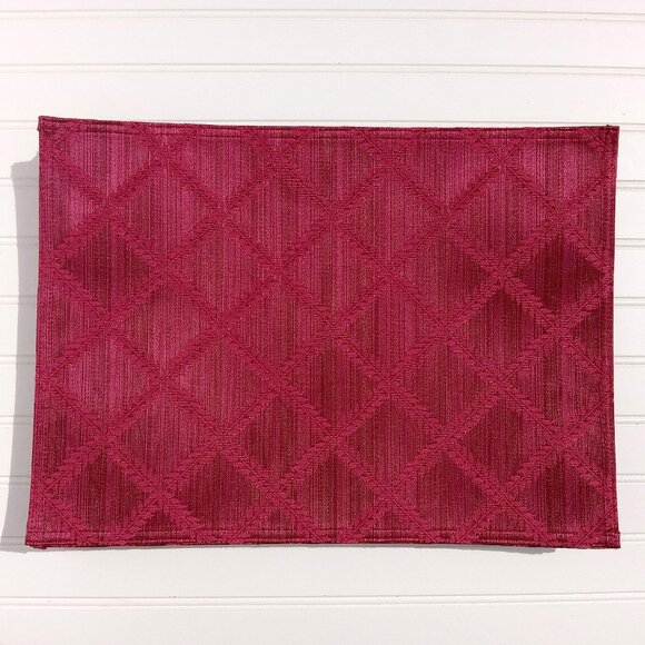 Lenox | Kitchen | Lenox Placemats Burgundy Laurel Leaf Satin Damask Set ...